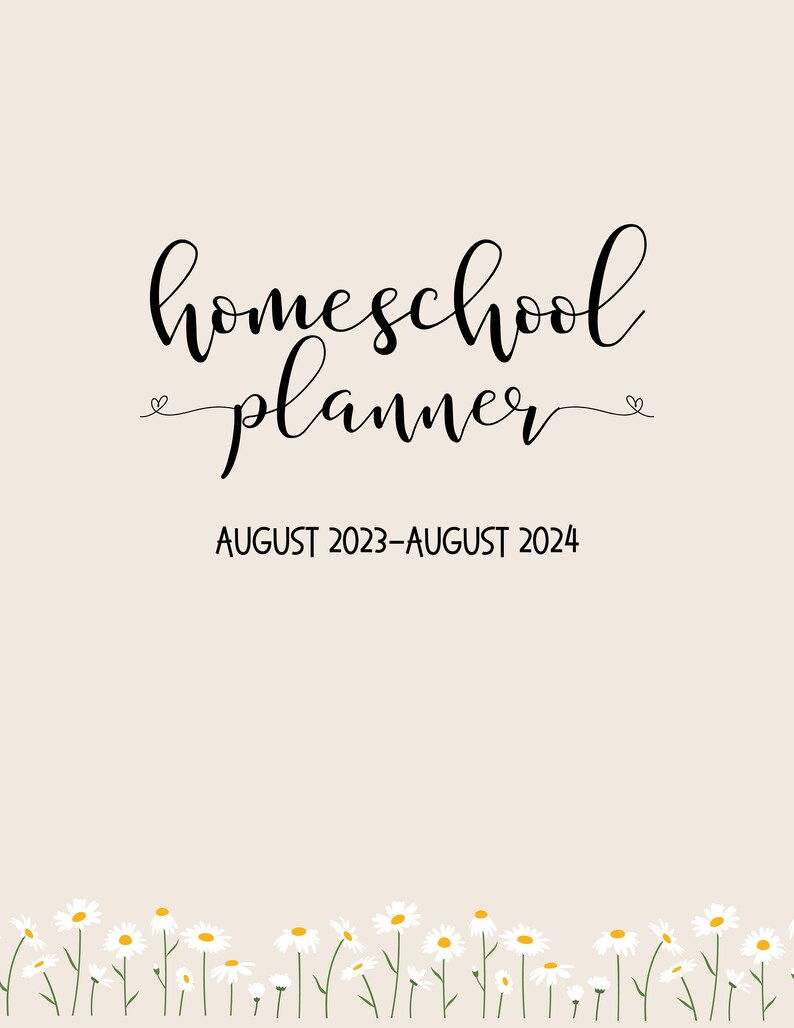 Homeschool Planner Printable | Attendance Tracker | 2023-24 Calendar ...