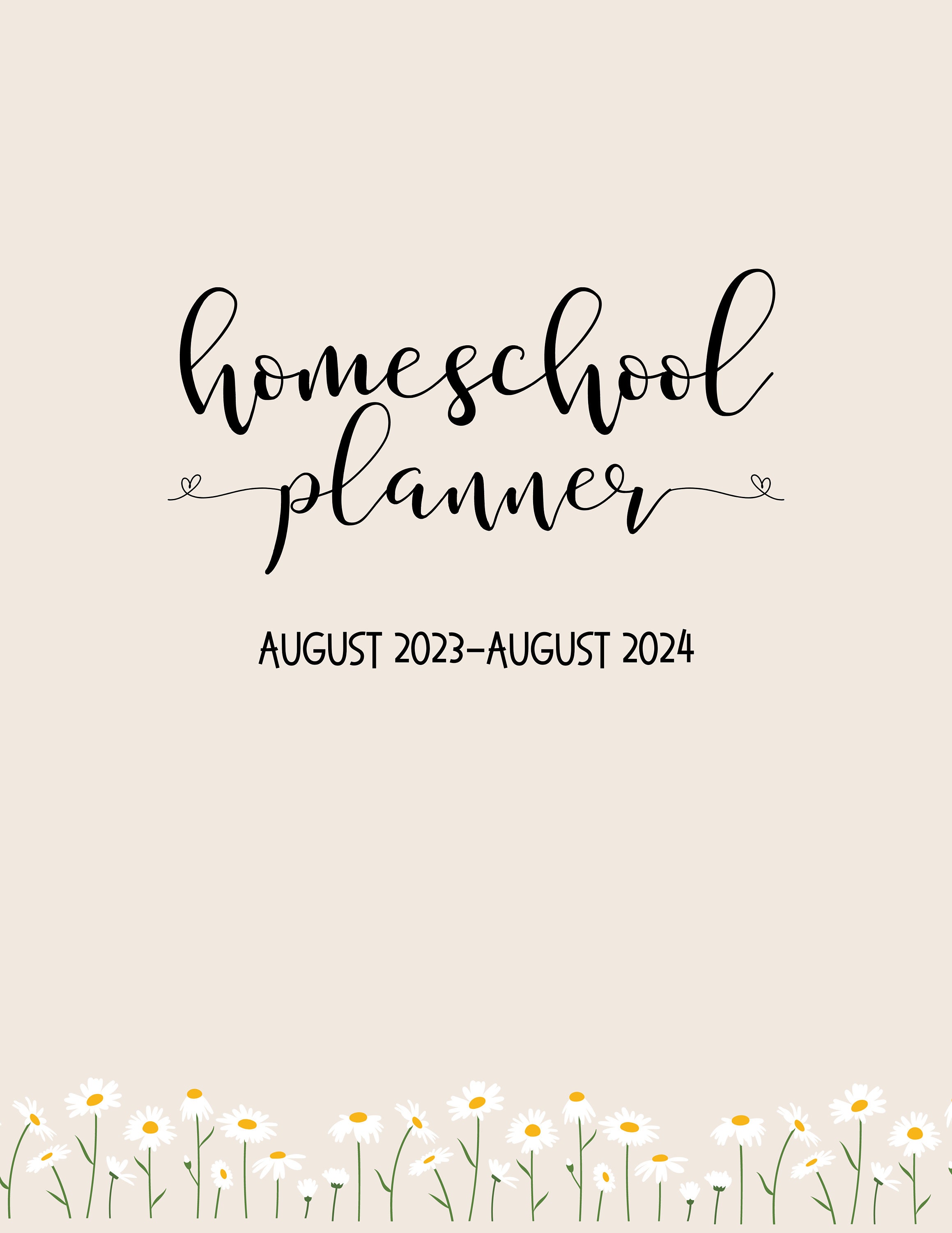 Homeschool Planner Printable | Attendance Tracker | 2023-24 Calendar ...