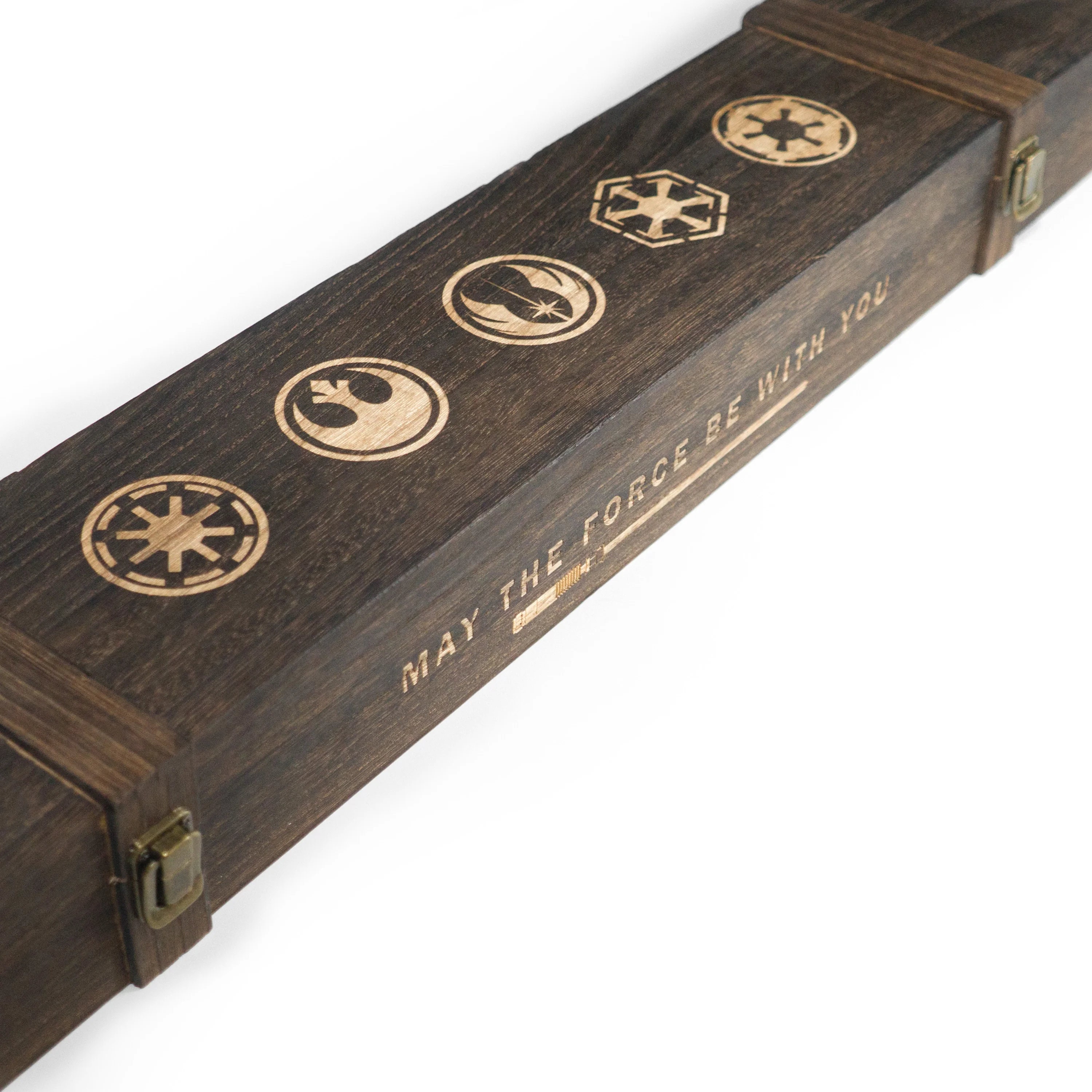 Wooden Vintage Lightsaber Box 18inx6inx4in With Foam Cotton Inside Can ...