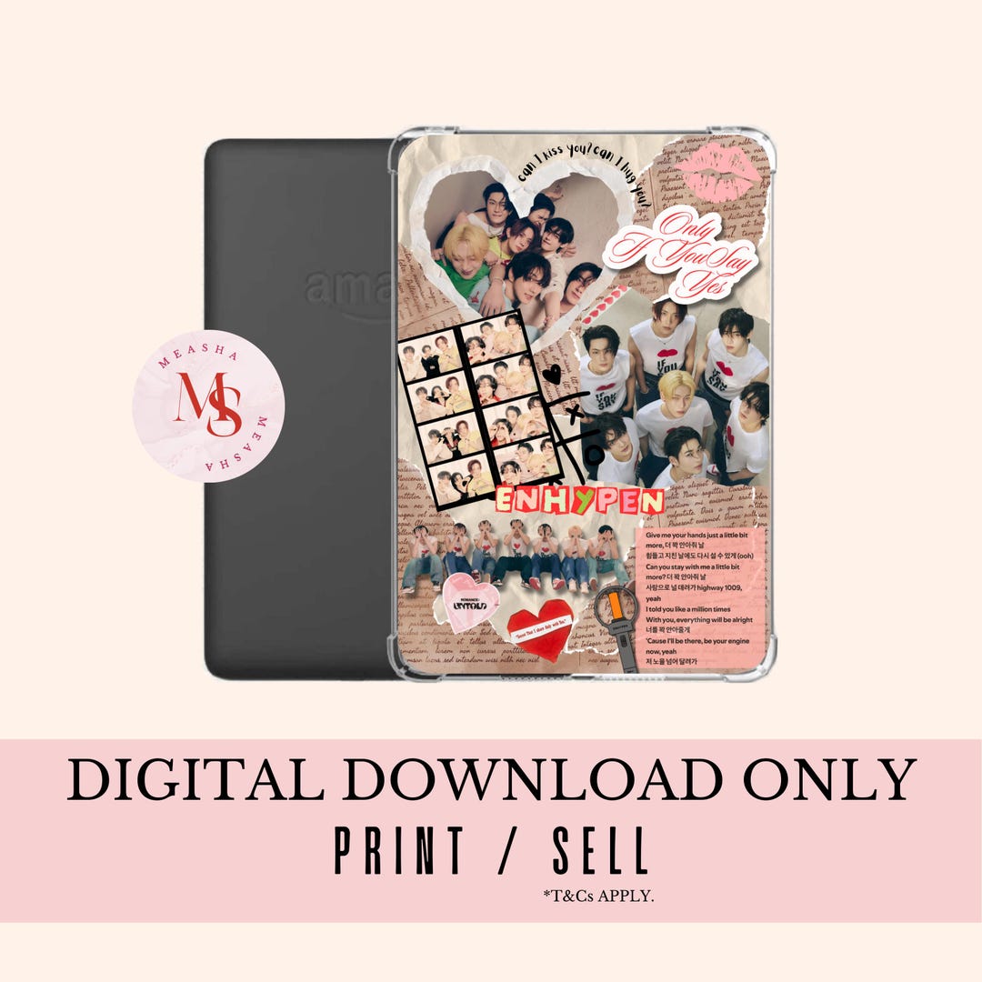 Kpop Enhypen Printable Kindle Insert for Clear Case Basic Paperwhite ...
