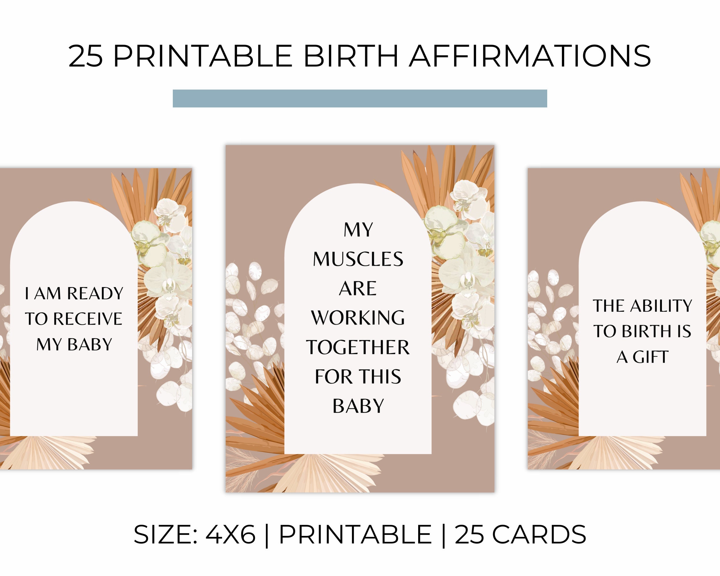 Printable Birth Affirmation Cards Positive Birth Quotes Christian Birth ...
