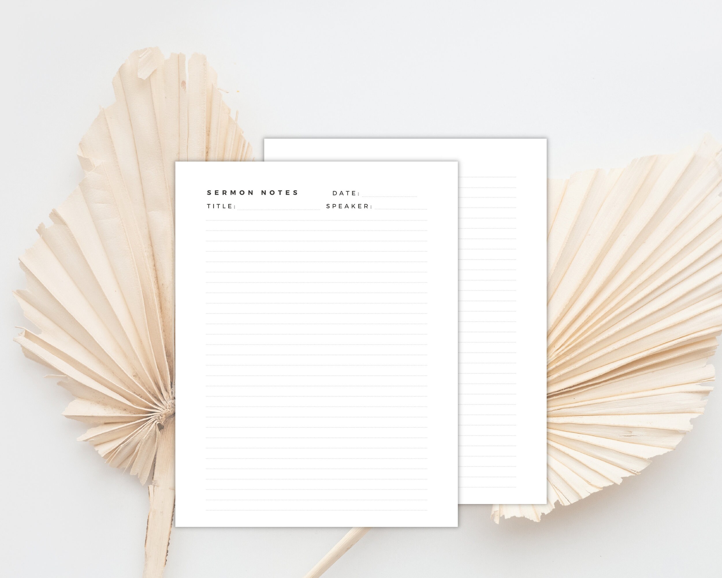 Printable Sermon Notes | Christian Planner | Notes | Church Notes | 8 ...