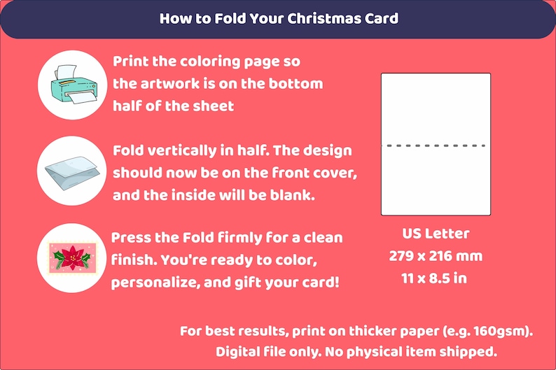 Christmas Coloring Cards | Printable DIY Holiday Greeting Cards to ...