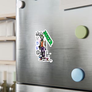 Kiss-cut Vinyl Decals Joker Sticker Skateboard Back to School Vinyl ...