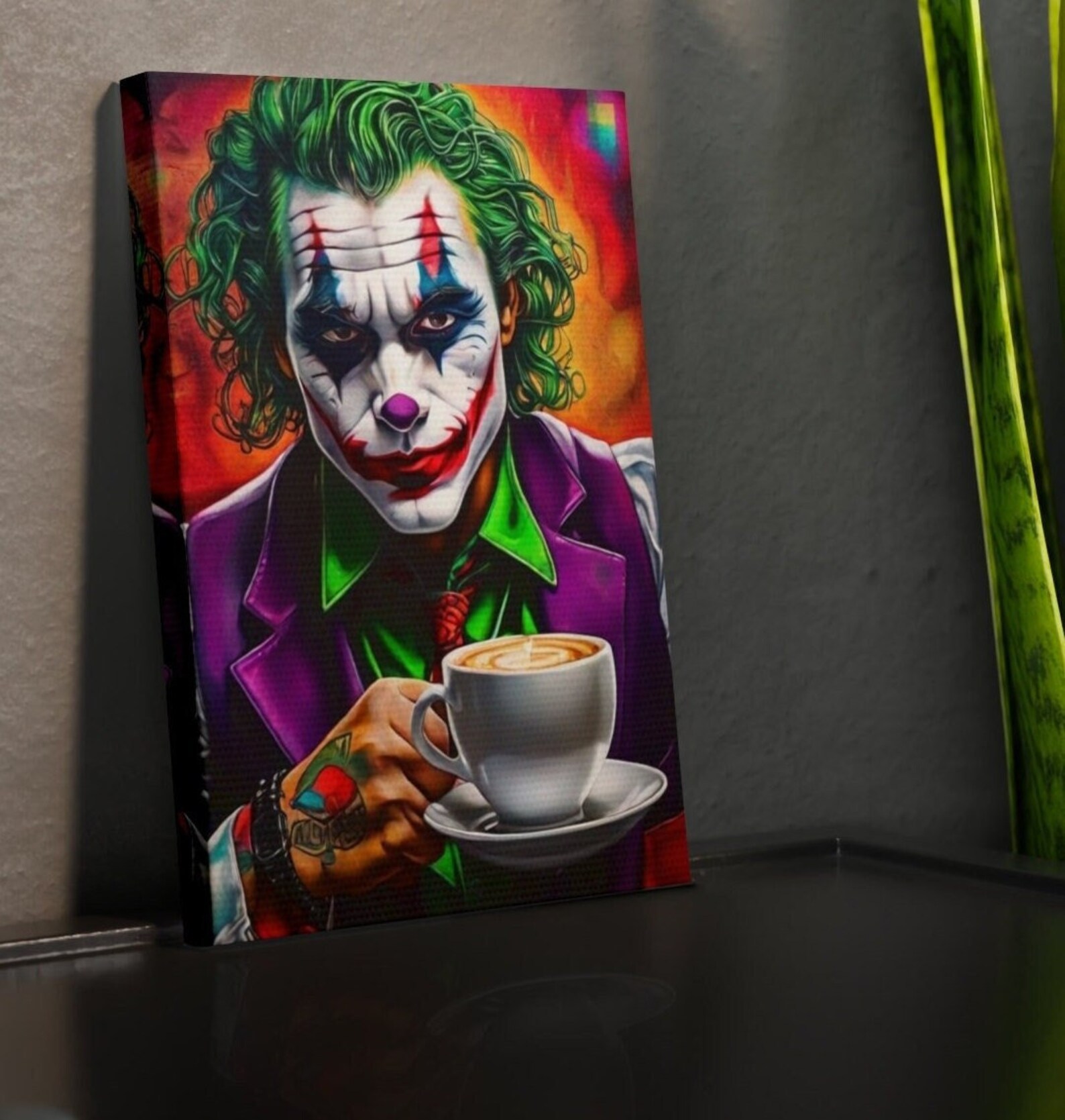 Espresso Joker Canvas Photo Art Joker Coffee Mug Tea Coco Mug Gamer ...
