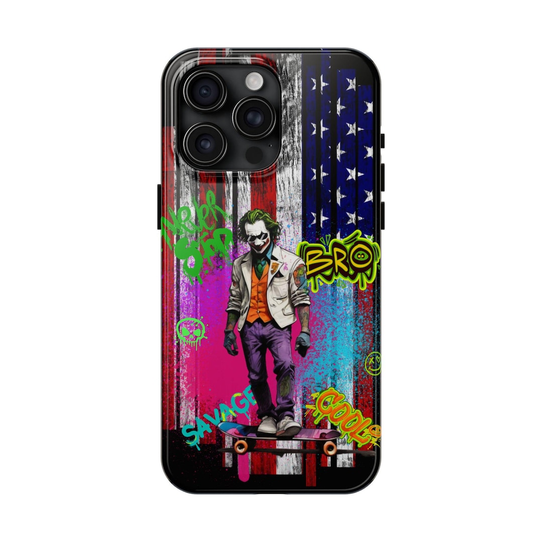 Joker Tough Phone Cases, American Flag iPhone Cover, Superhero USA Cell ...
