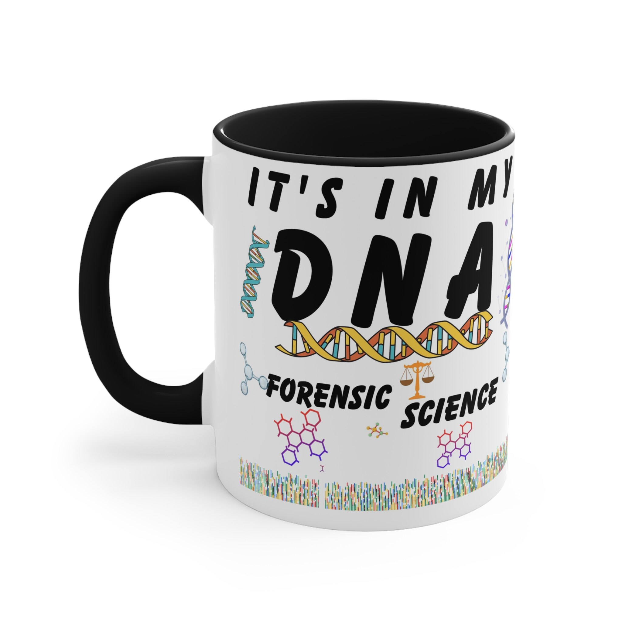 DNA Forensic Coffee Mug, 11oz DNA Forensic Scientist Office Lab College ...