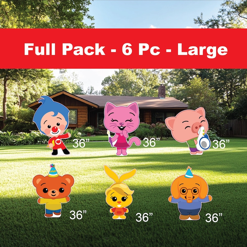 Plim Plim Character Standee: Kids Birthday Party Prop, Lawn Sign - Etsy