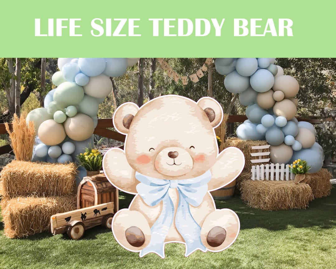 Life Sized Teddy Bear Cutout – Party Decor (digital Download) - Etsy