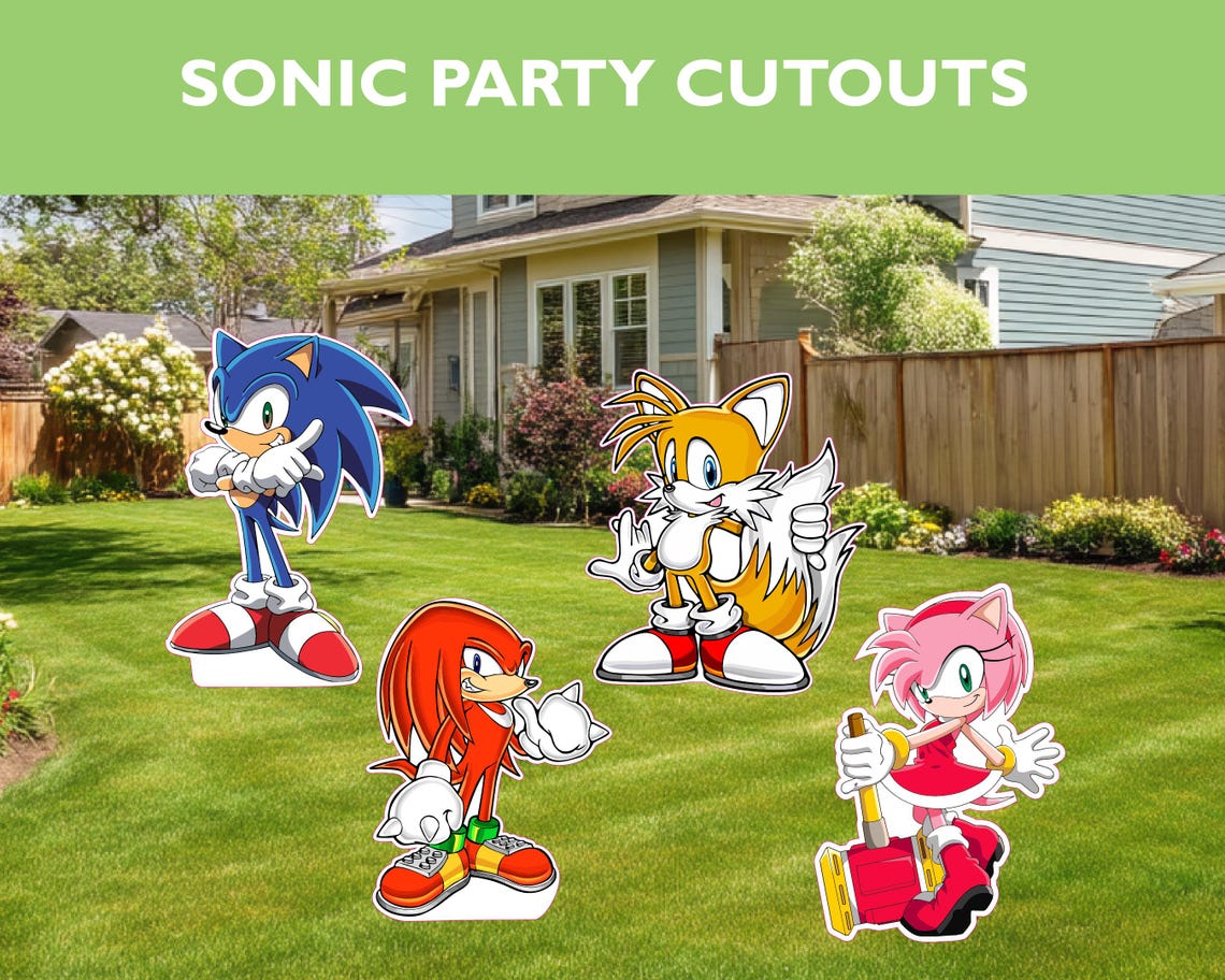 Sonic the Hedgehog Cutout | Birthday Party Yard Sign Standee ...