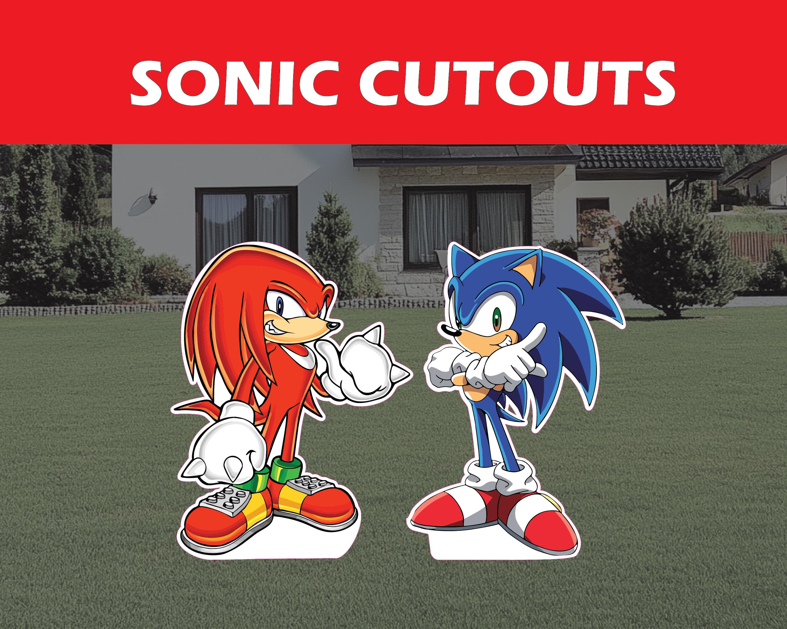 Sonic and Knuckles Cutouts: Birthday Party Yard Decor - Etsy