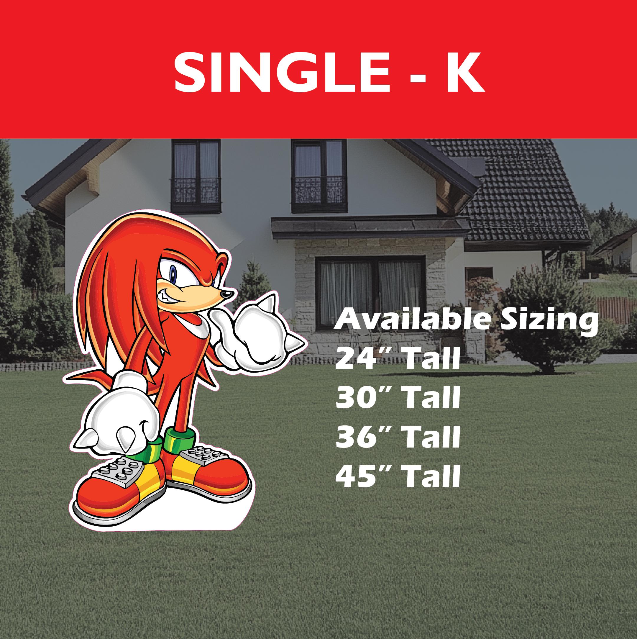 Sonic and Knuckles Cutouts: Birthday Party Yard Decor - Etsy