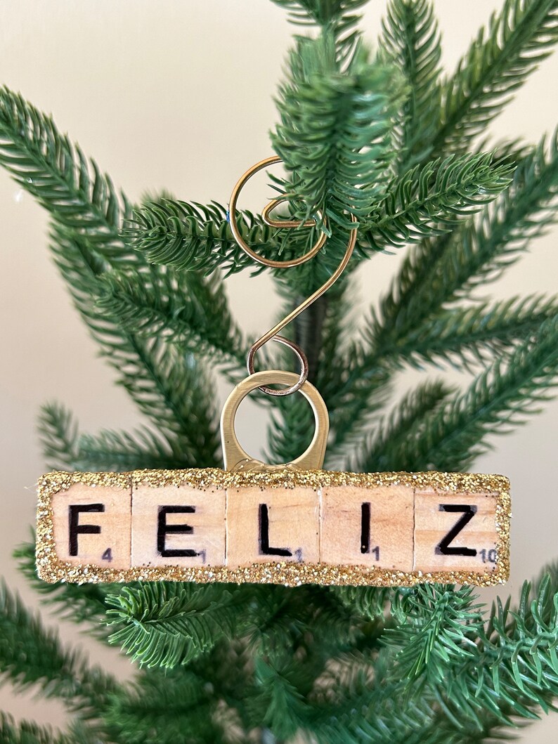 Scrabble Christmas Holiday Ornaments - Etsy