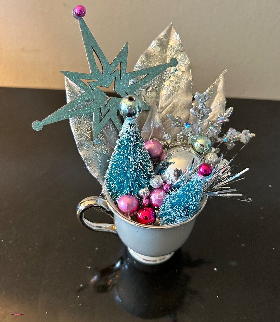 Christmas/holiday Repurposed Decor A Cup of Cheer - Etsy