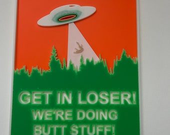 Alien Sign WARNING Sign Alien Warning Sign Alien Abduction Area Aliens ...