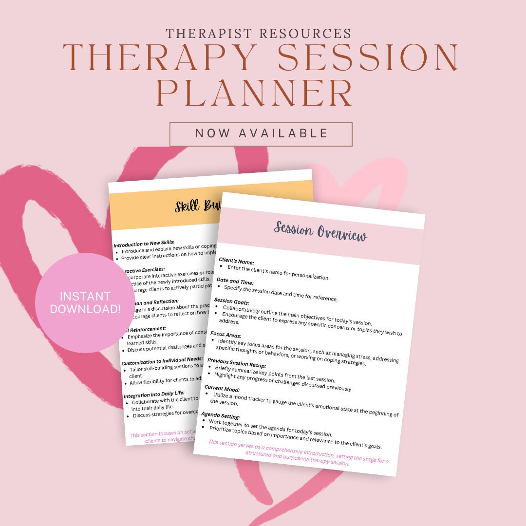 Digital Therapy Session Planner- 10 Pages of CBT, DBT, Solution Focused ...
