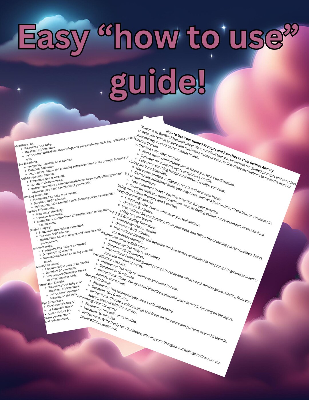 15 Guided Prompts and Exercises to Help Reduce Anxiety | Self-guided ...