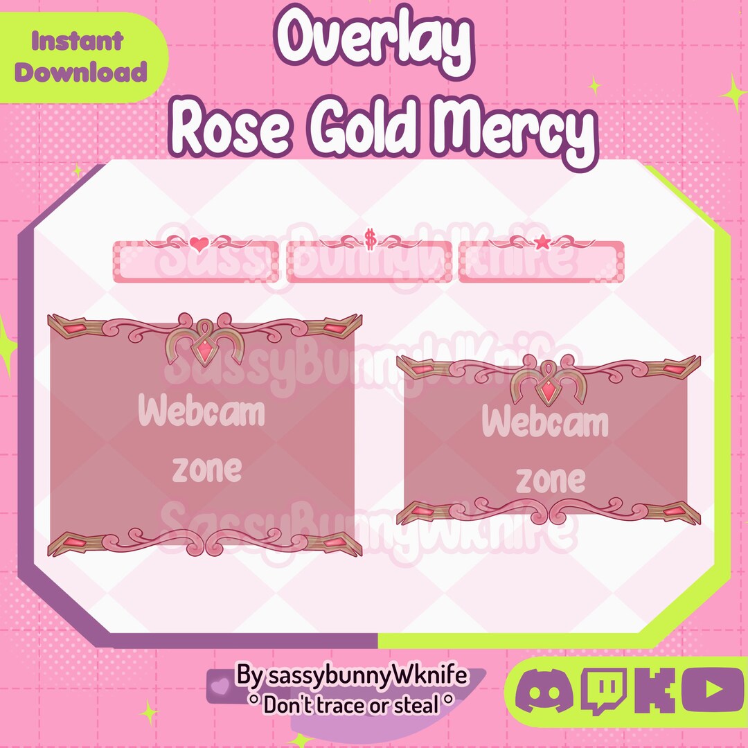 Overlay Rose Gold Mercy / Overwatch 2 / Twitch / Obs / Animated - Etsy ...