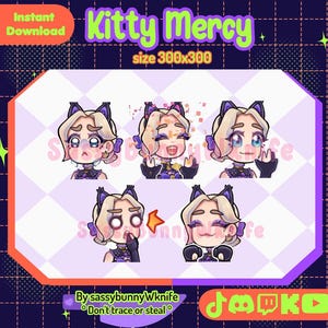 Kitty / Black Cat Mercy / Emotes / Overwatch 2 / Twitch / Discord ...