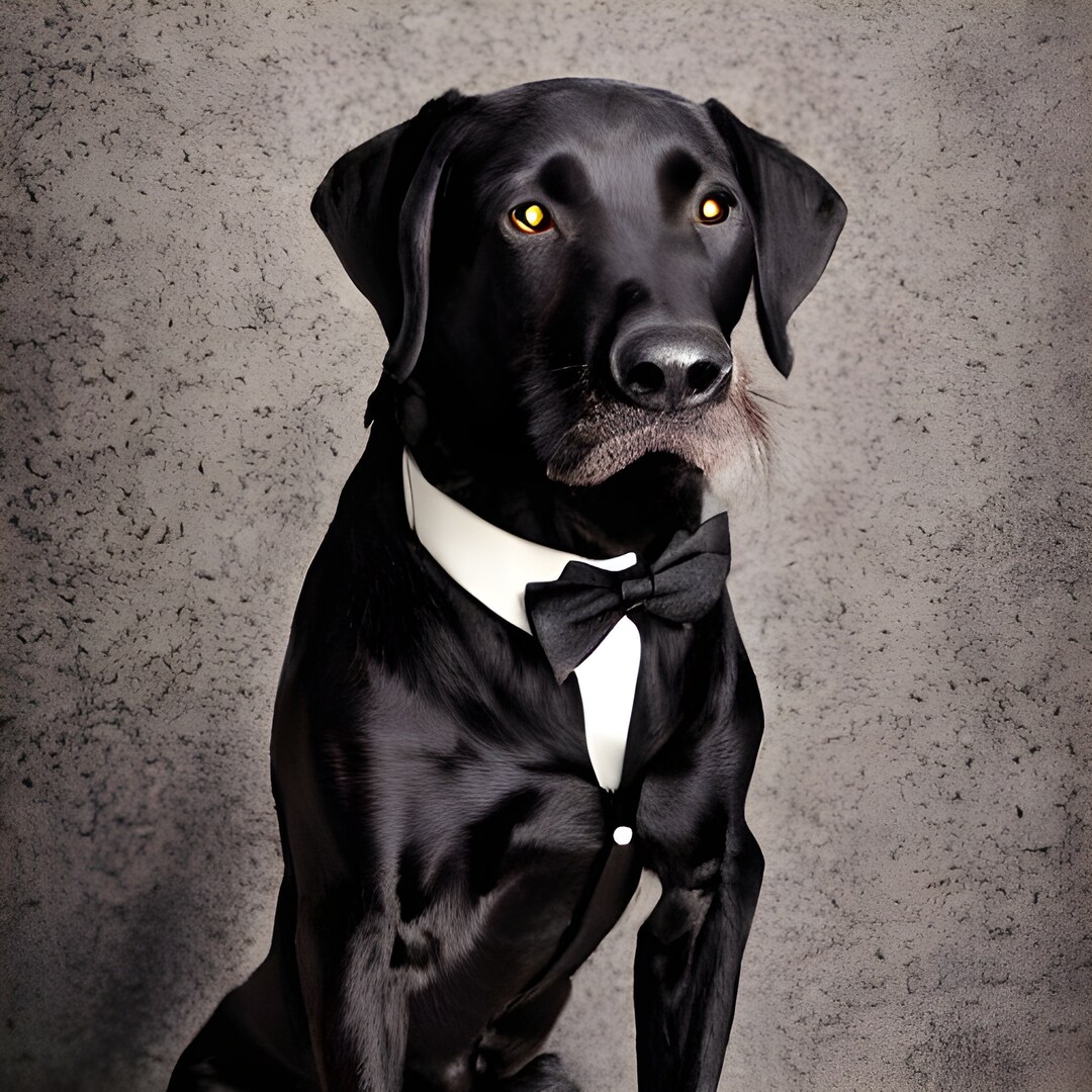 Black Lab Tux / Wall Art / Dog Portrait - Etsy