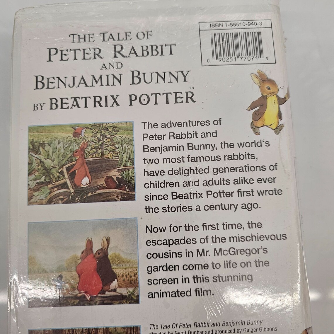 The Tale of Peter Rabbit & Benjamin Bunny by Beatrix Potter Color VHS ...