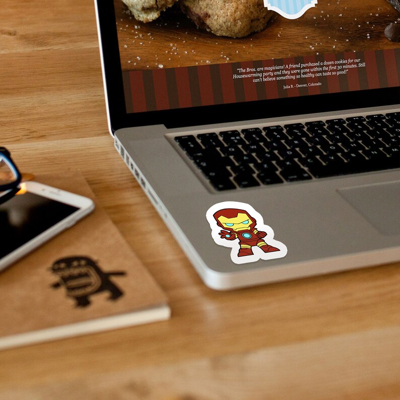 Iron Man Sticker, Marvel Vinyl Sticker, Superhero Decal, Gift for ...