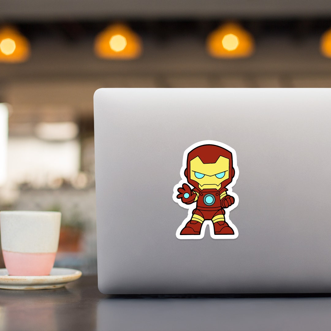 Iron Man Sticker, Marvel Vinyl Sticker, Superhero Decal, Gift for ...