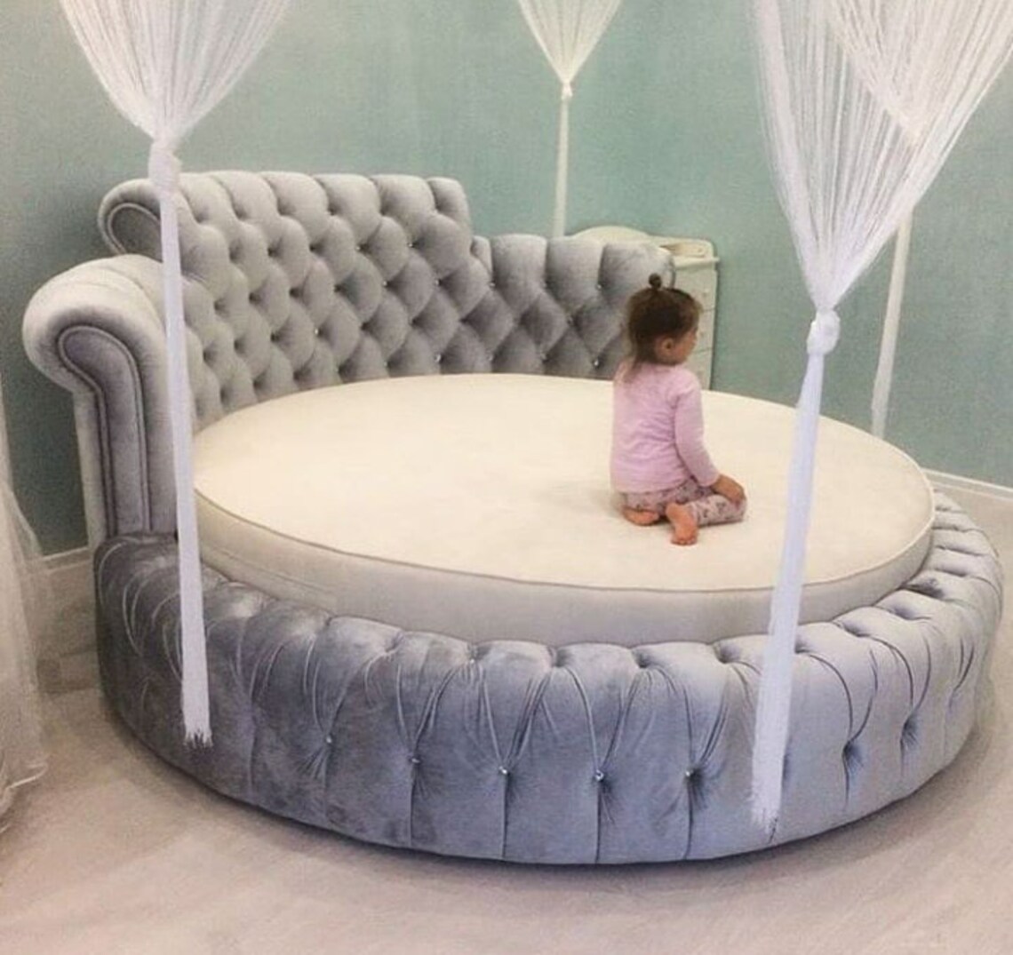 Round Bed Amelia, Full Size, Queen Size, King Size, Custom Furniture ...