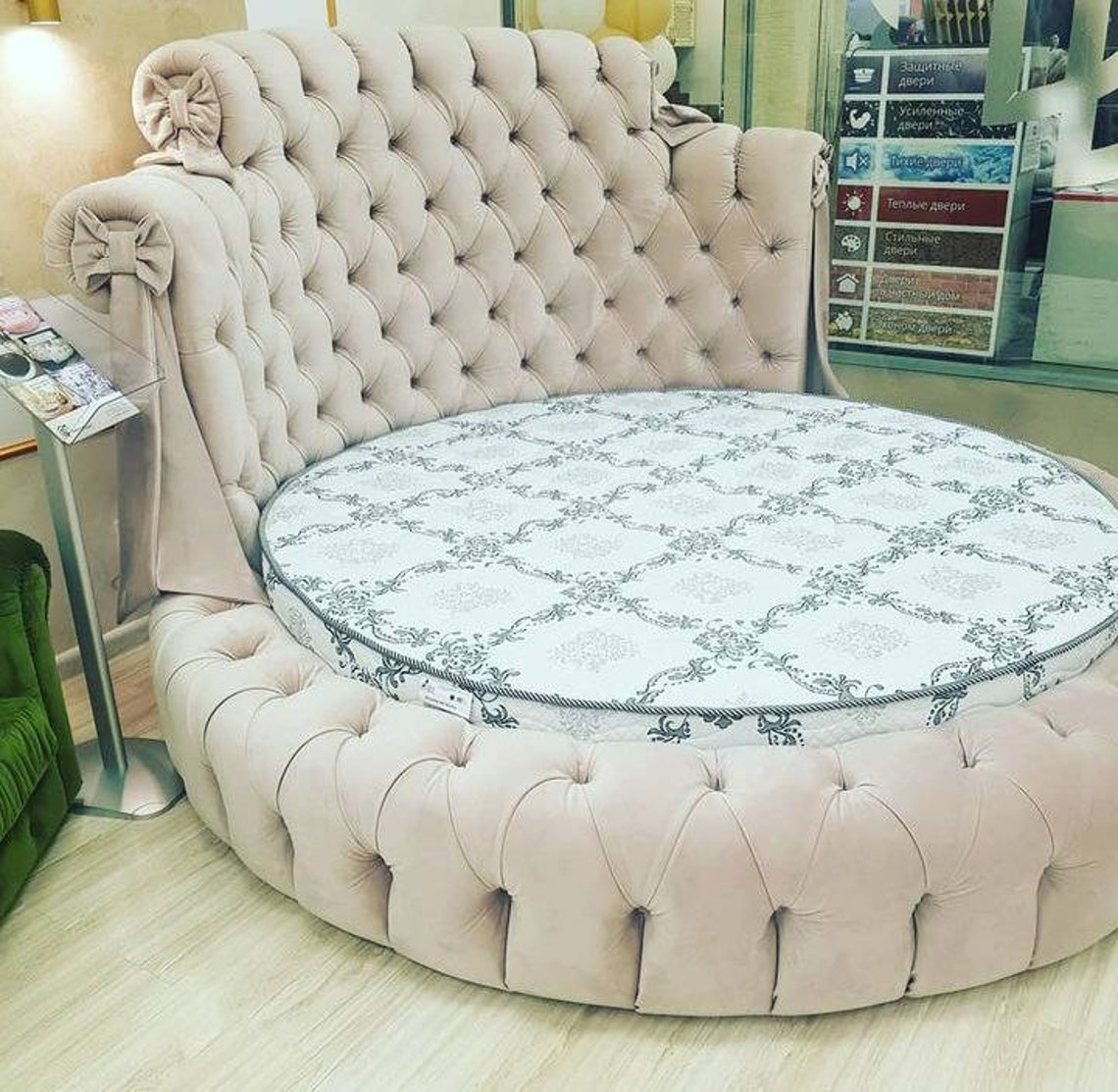 Round Bed Amelia, Full Size, Queen Size, King Size, Custom Furniture ...