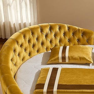 Round Bed , Headboard of Any Size, Made to Order, Custom Furniture ...