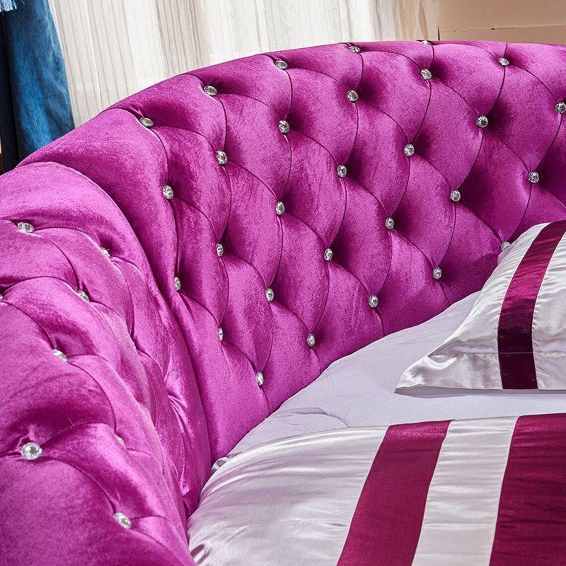 Round Bed , Headboard of Any Size, Made to Order, Custom Furniture ...