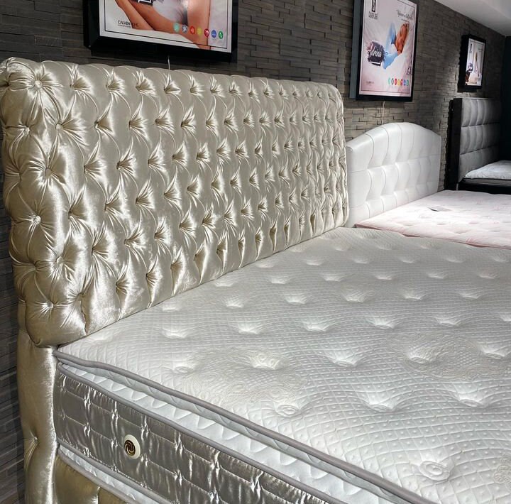Bed Chester, Headboard of Any Size, Made to Order, Tufted Bed Frame ...
