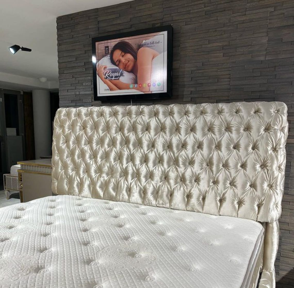 Bed Chester, Headboard of Any Size, Made to Order, Tufted Bed Frame ...