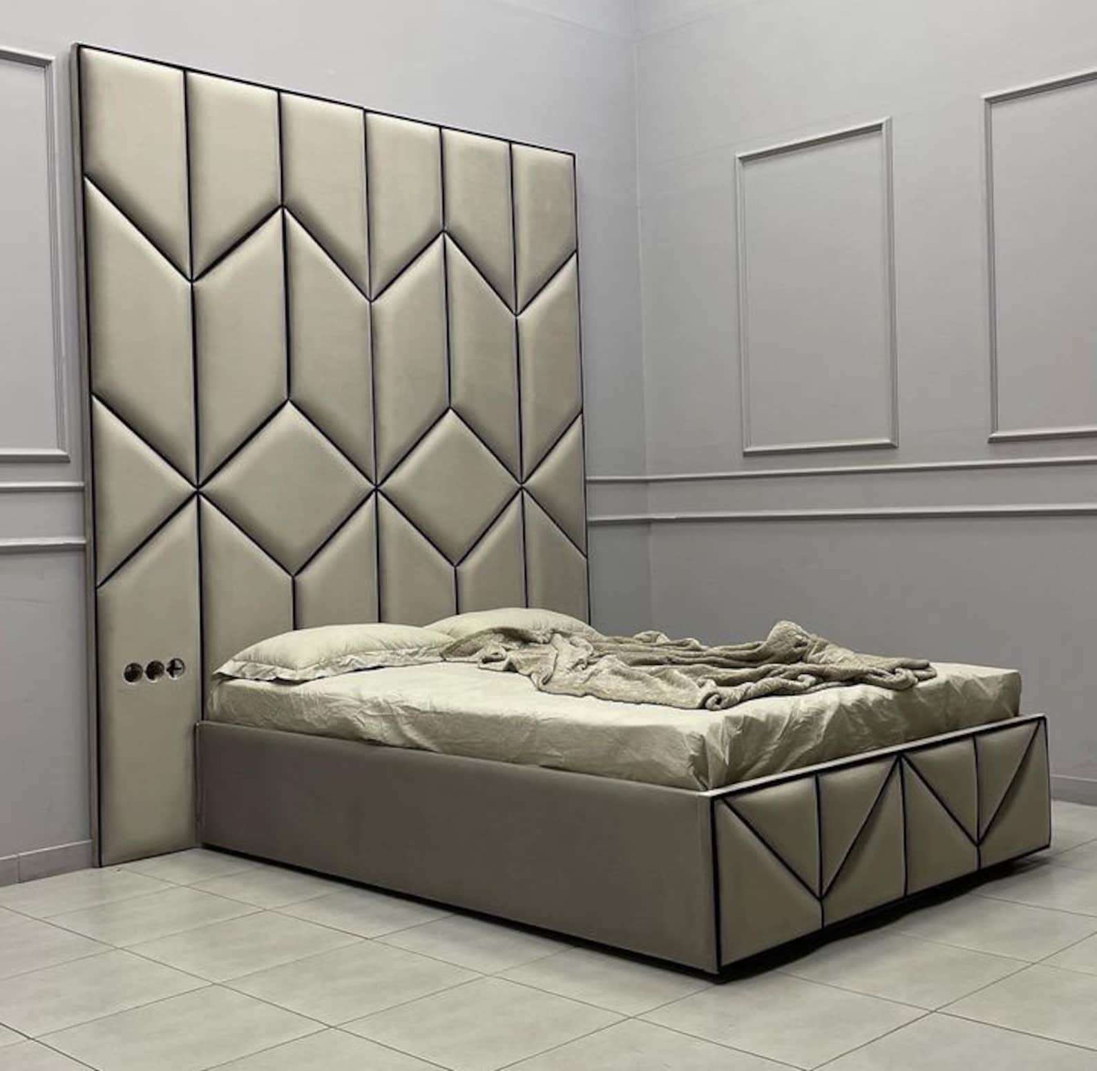 Bed Diamond, Headboard of Any Size, Made to Order, Custom Furniture ...