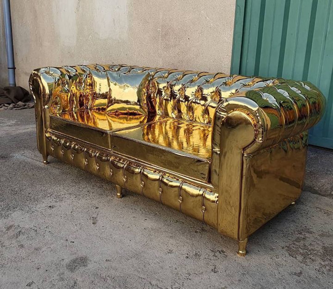 Sofa Chesterfield Gold Any Size Color Custom Furniture, Please Read ...