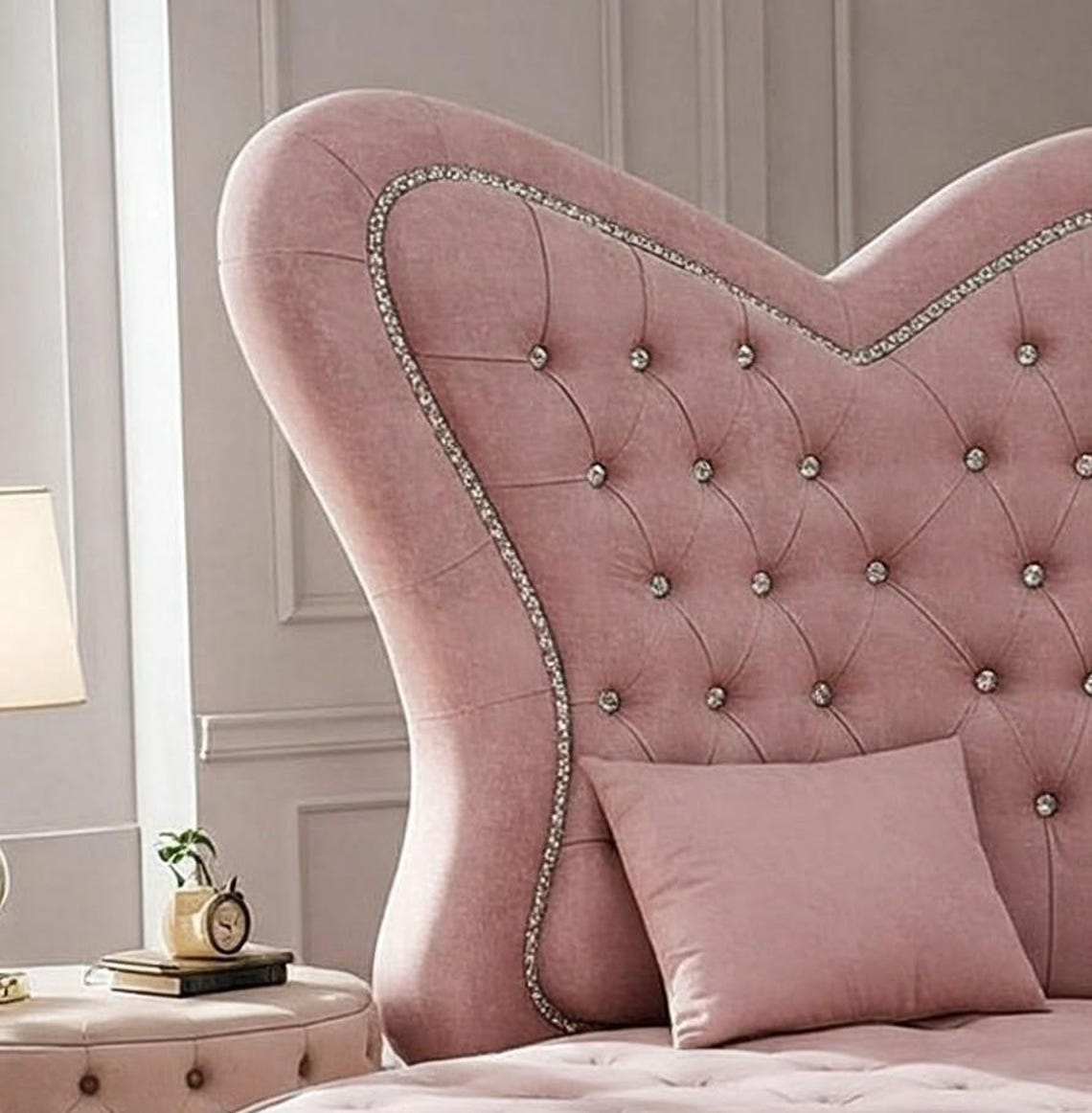 Round Bed , Headboard of Any Size, Made to Order, Custom Furniture ...