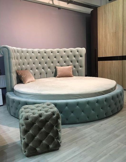 Round Bed Atlanta , Headboard of Any Size, Made to Order, Circle Bed ...