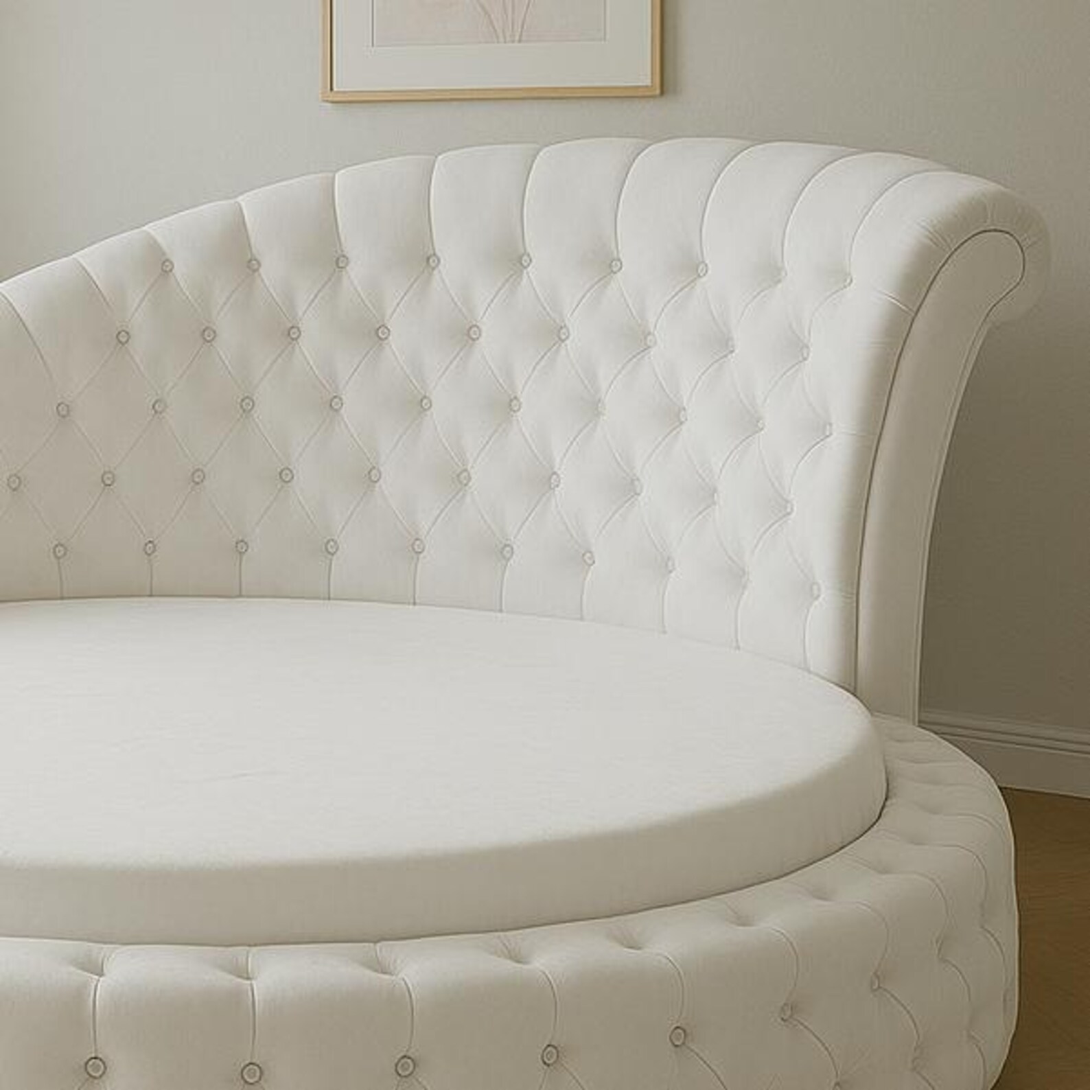 Round Bed , Headboard of Any Size, Made to Order, Custom Furniture ...