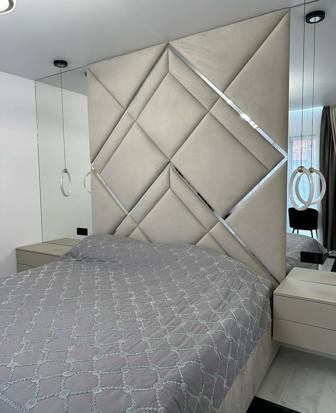 Bed Aline , Headboard of Any Size, Made to Order, Custom Furniture ...