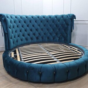Round Bed Atlanta , Headboard of Any Size, Made to Order, Circle Bed ...