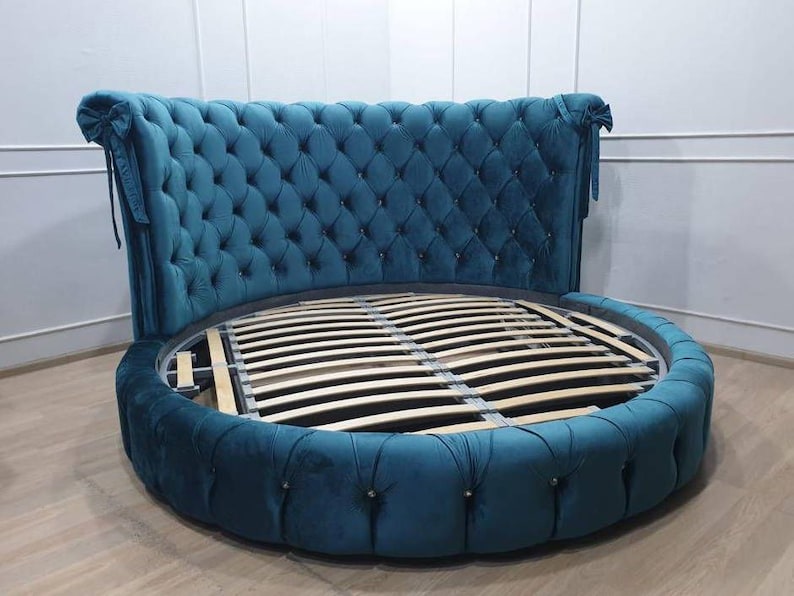 Round Bed Atlanta , Headboard of Any Size, Made to Order, Circle Bed ...