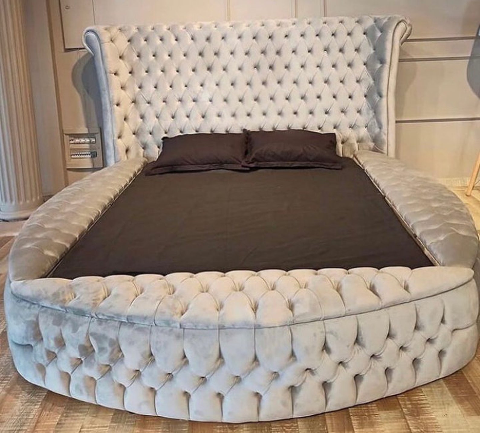 Round Bad Angelina King Queen Full Size Any Color Custom Bed, Circle ...