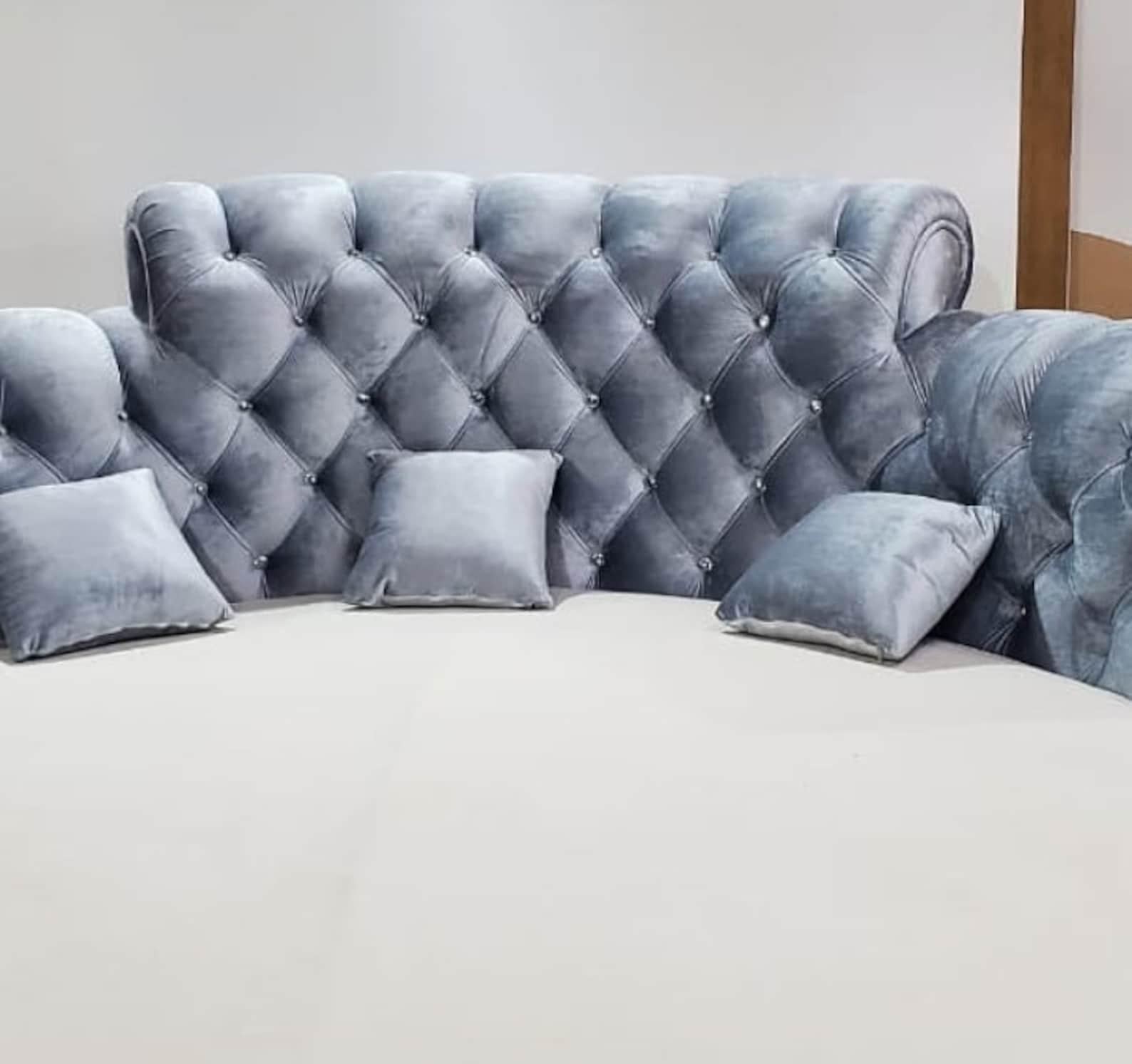 Round Bed Circle Uphlostery Tufted King Queen Full Size Any Color ...
