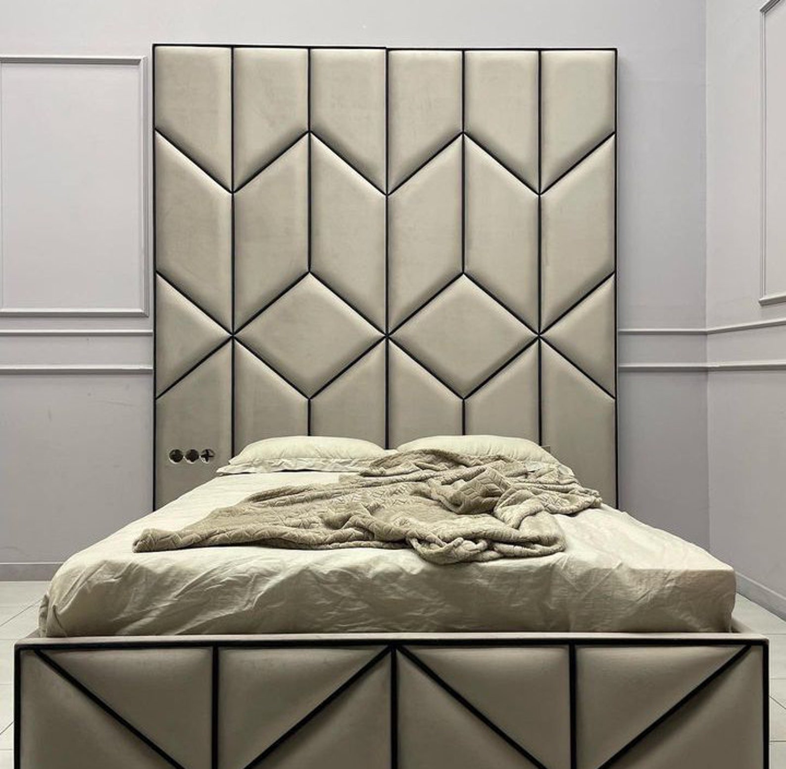 Bed Diamond, Headboard of Any Size, Made to Order, Custom Furniture ...