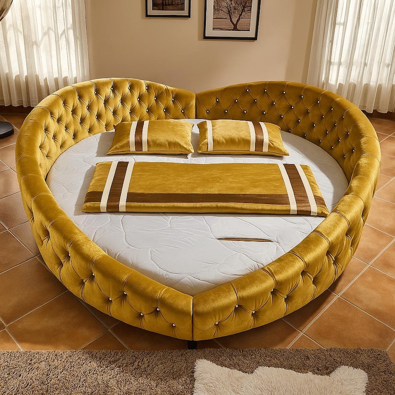 Round Bed , Headboard of Any Size, Made to Order, Custom Furniture ...