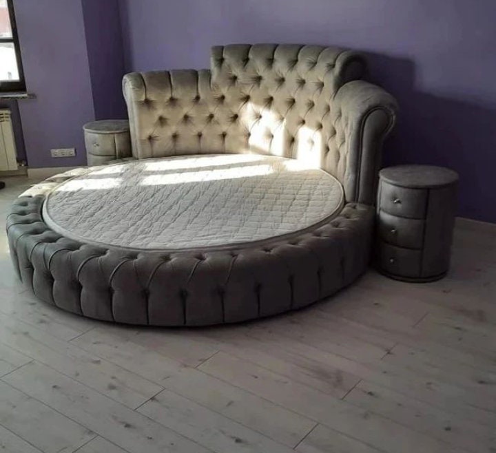 Round Bed Amelia, Full Size, Queen Size, King Size, Custom Furniture ...