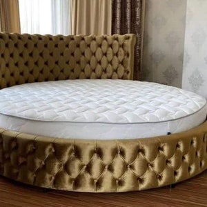 Round Bed Atlanta , Headboard of Any Size, Made to Order, Circle Bed ...