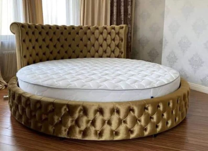 Round Bed Atlanta , Headboard of Any Size, Made to Order, Circle Bed ...