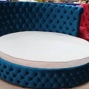 Round Bed Atlanta , Headboard of Any Size, Made to Order, Circle Bed ...