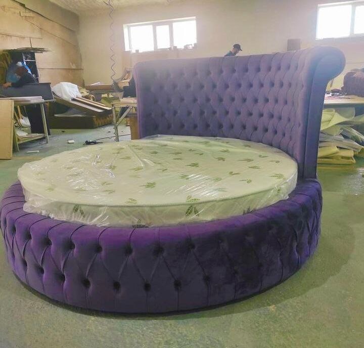 Round Bed Atlanta , Headboard of Any Size, Made to Order, Circle Bed ...